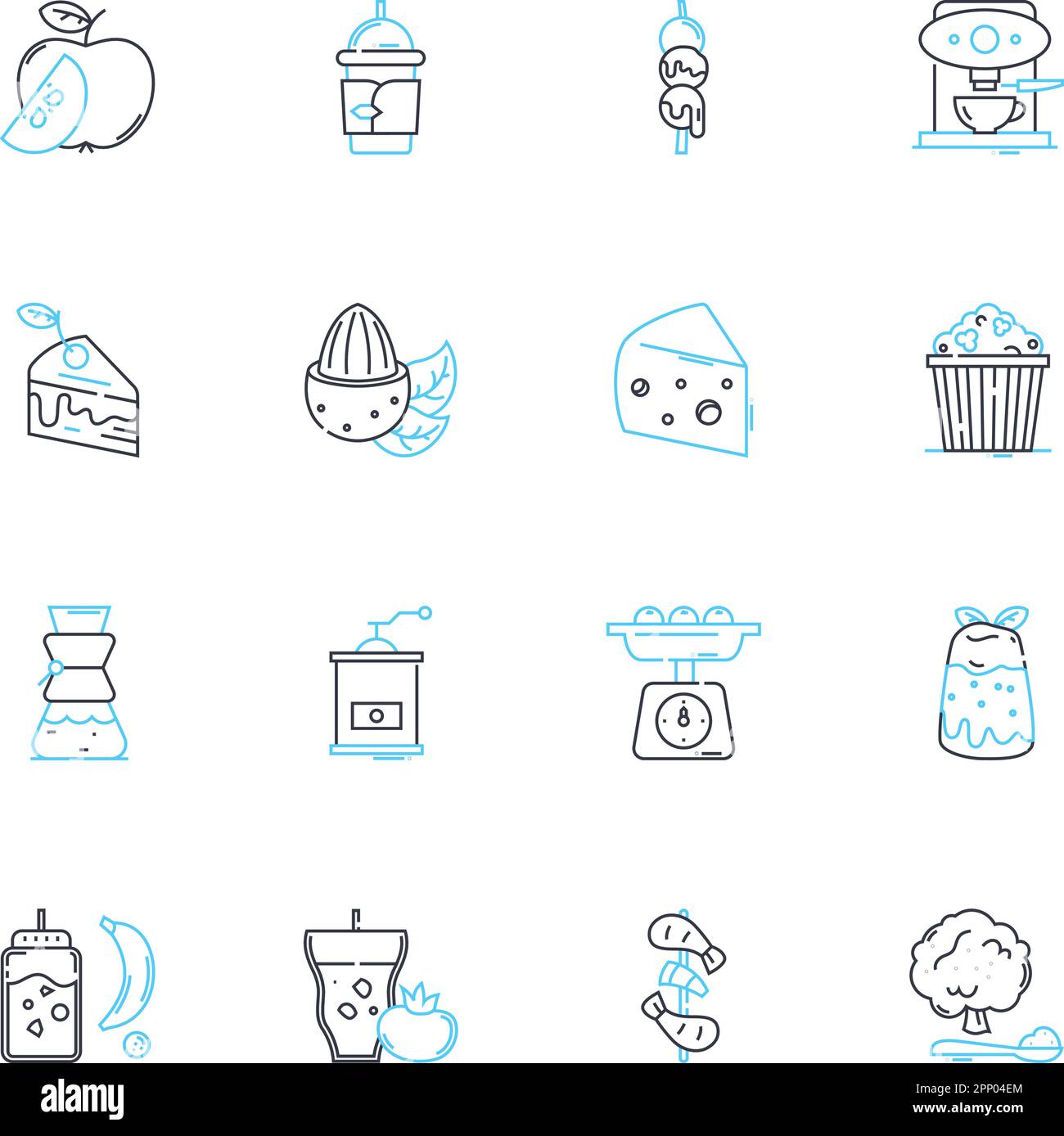 Creative Cuisine linear icons set. Artistic, Inventive, Fusion, Gourmet ...