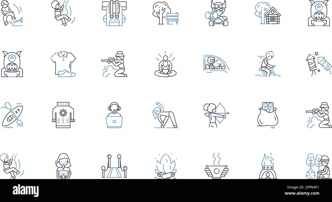 Composure line icons collection. Calmness, Poise, Serenity, Equanimity ...