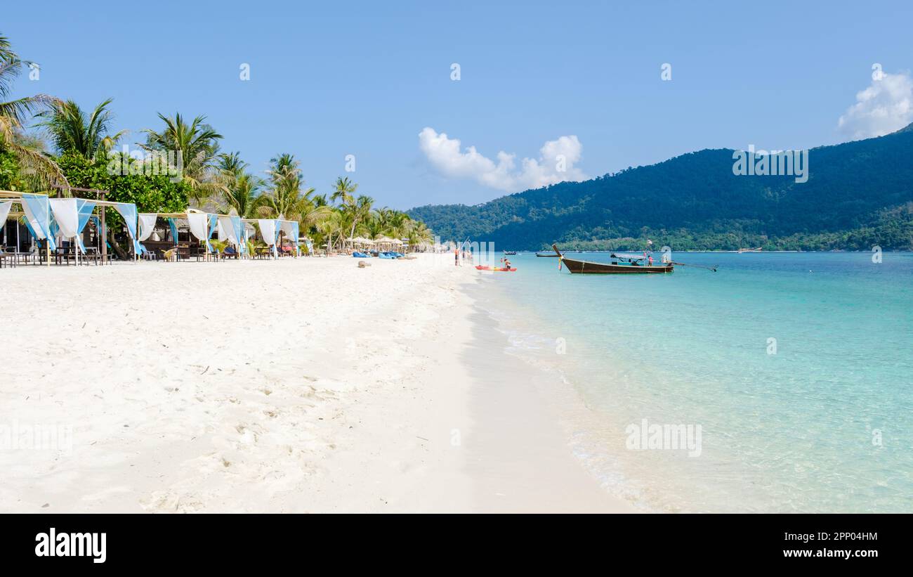 Koh Lipe Island Thailand, a tropical Island with a blue ocean and white ...