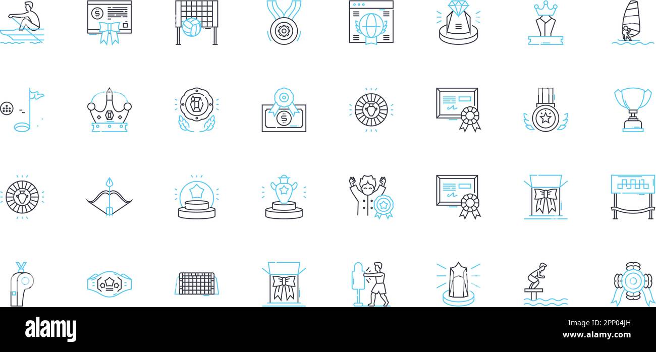 Direction Linear Icons Set Guidance Path Route Navigation