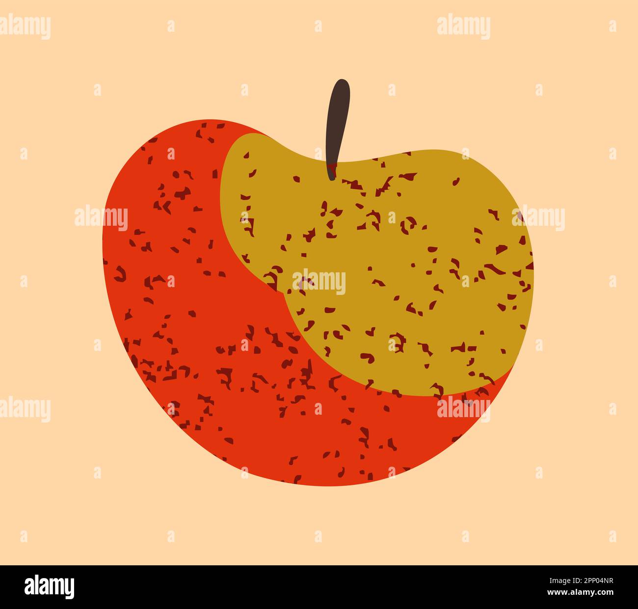 Ripe red green apples fall Stock Vector Images - Alamy