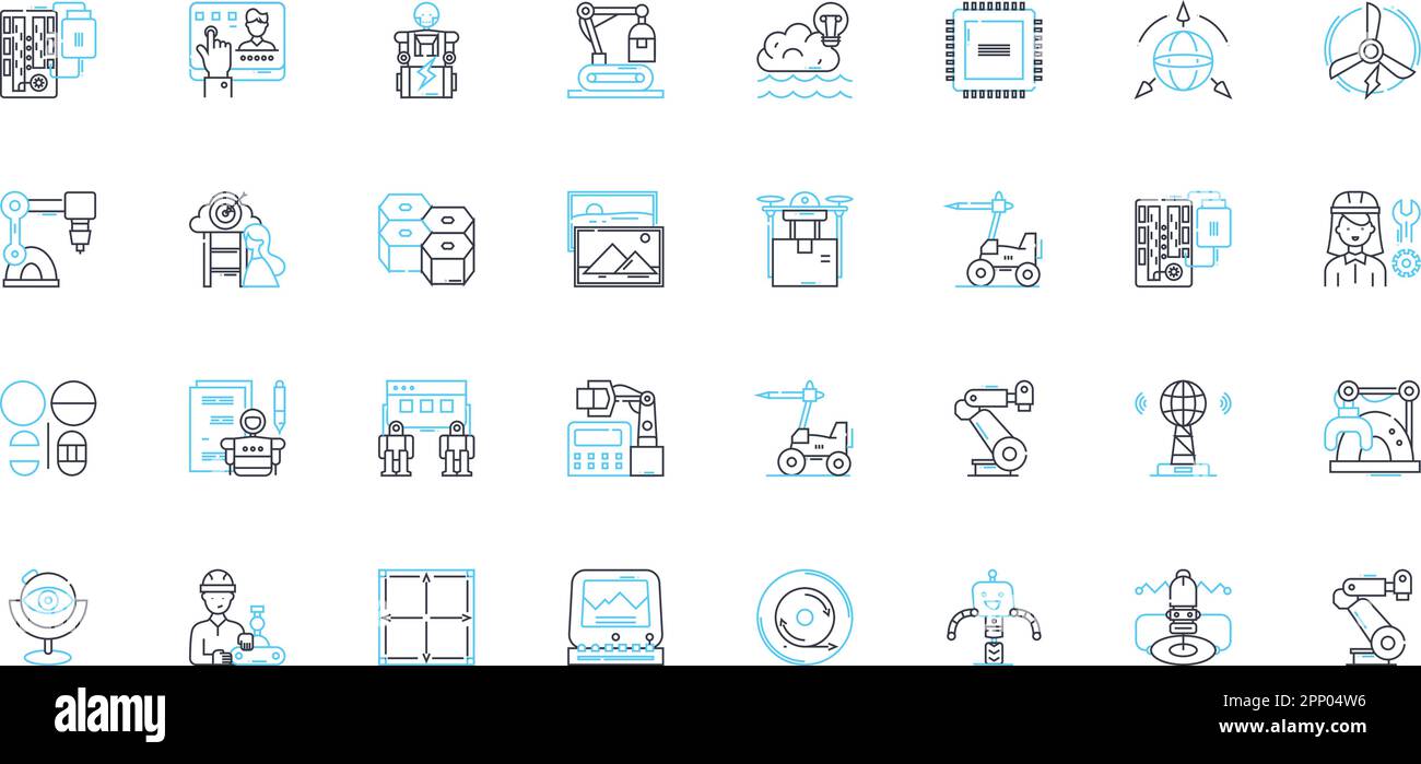 mechanical modeling linear icons set. Simulation, Analysis, Design ... mechanical modeling linear icons set. Simulation, Analysis, Design ...