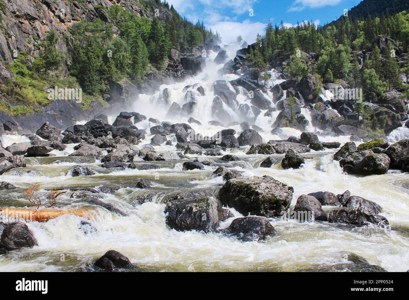 Chulchinsky waterfall hi-res stock photography and images - Alamy