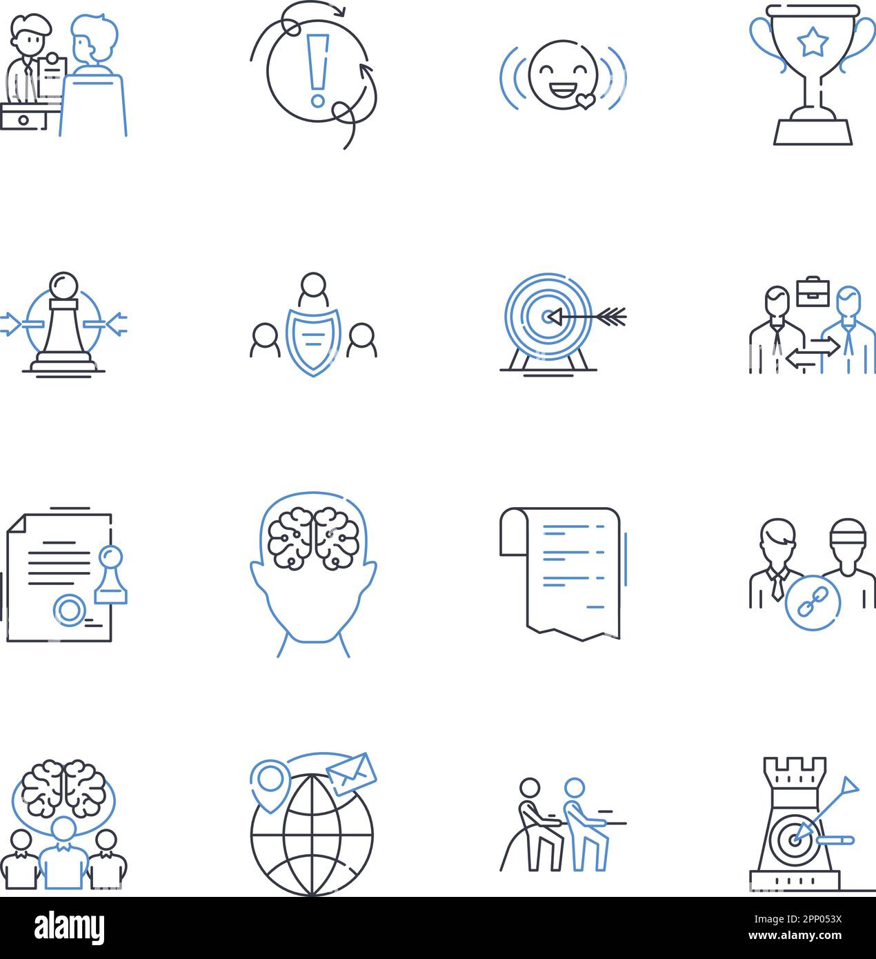 Collaboration Progression Line Icons Collection Innovation