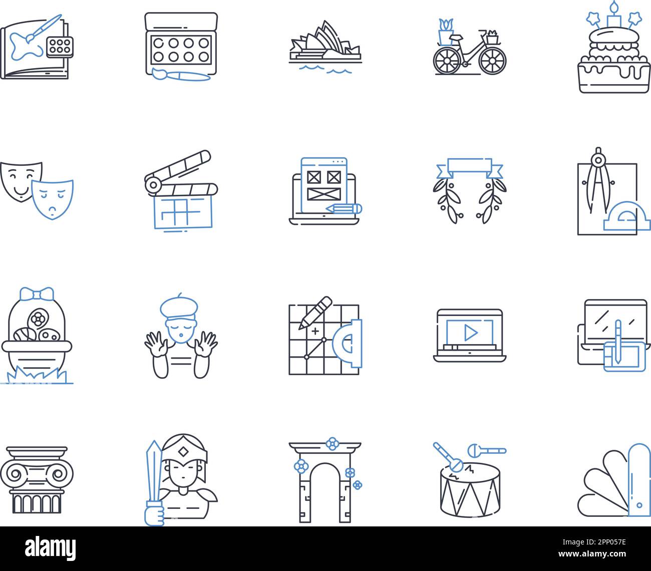 Enterprising spirits line icons collection. Ambition, Ingenuity ...