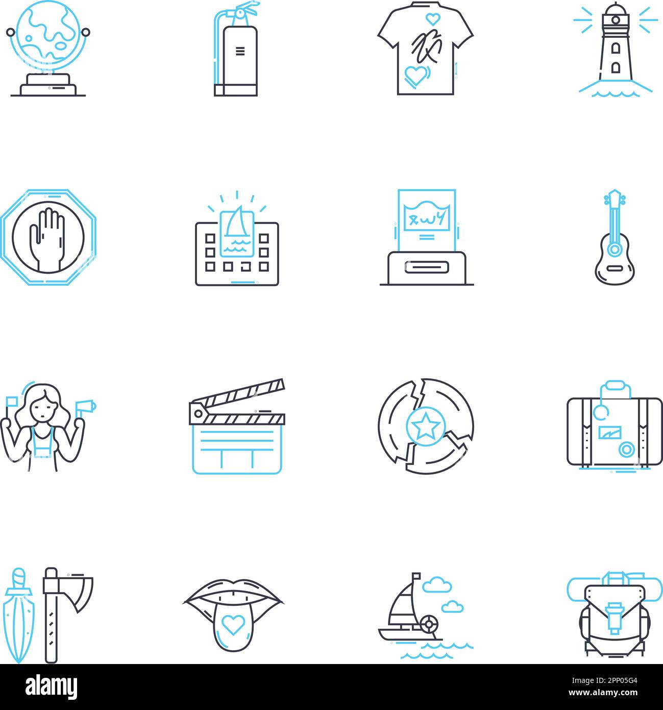 Artistic expression linear icons set. Creativity, Imagination ... Artistic expression linear icons set. Creativity, Imagination ...