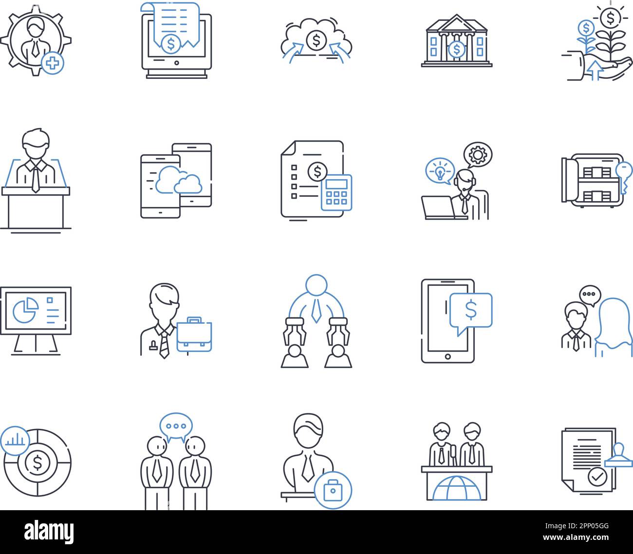Web Development Line Icons Collection Html Css Javascript Frameworks Php Backend Frontend