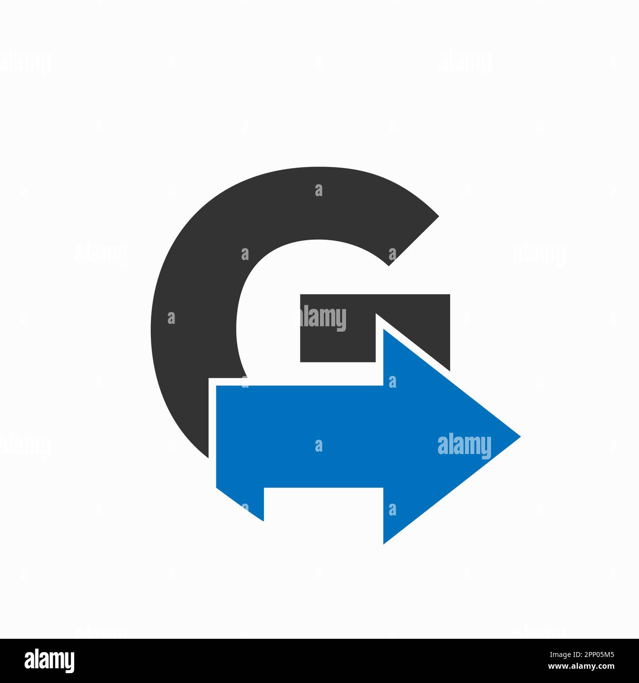 Letter g arrow logo hi-res stock photography and images - Alamy