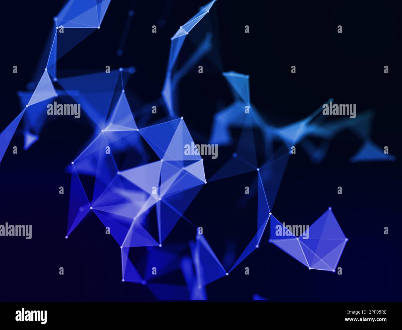 3D render of a modern background with low poly plexus design Stock ...