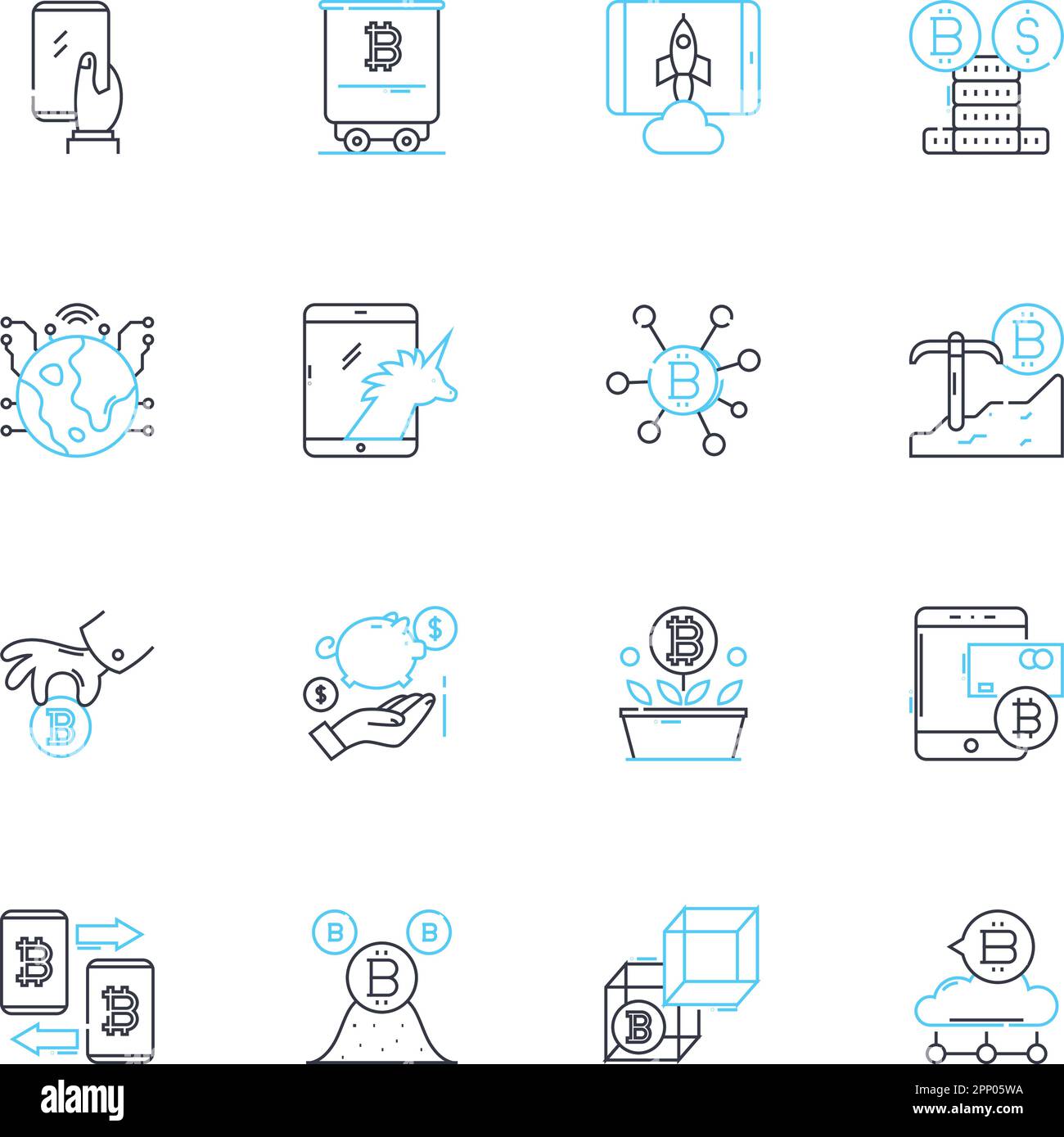 Quantum computing linear icons set. Quantum, Superposition ... Quantum computing linear icons set. Quantum, Superposition ...