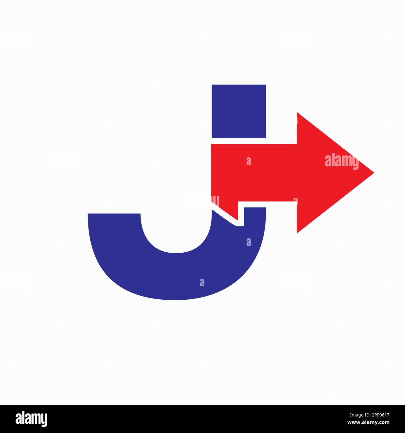 Letter J With Arrow Icon, Financial Growth Logo Design Stock Vector ...
