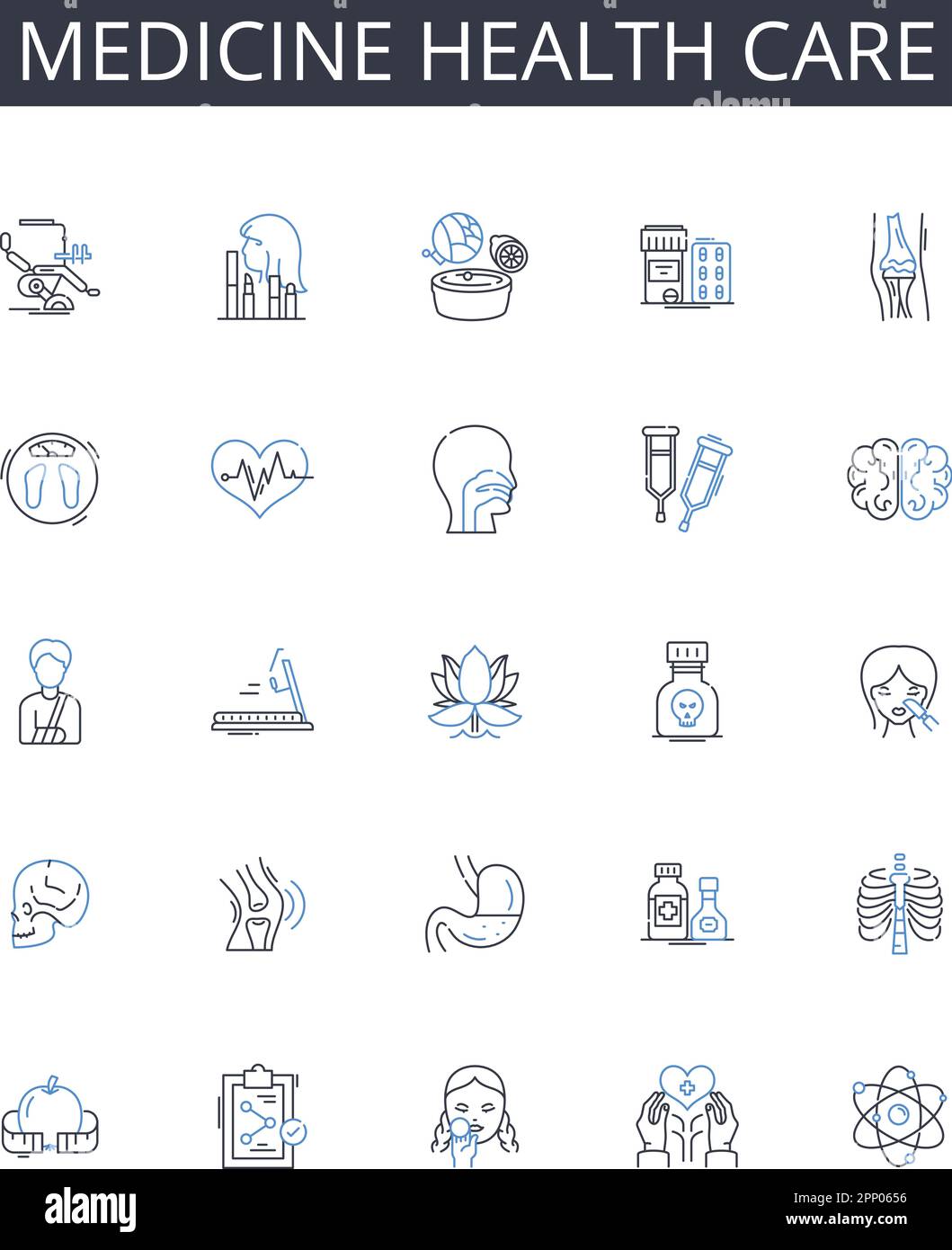 Medicine health care line icons collection. Healthcare, Pharmaceuticals ...