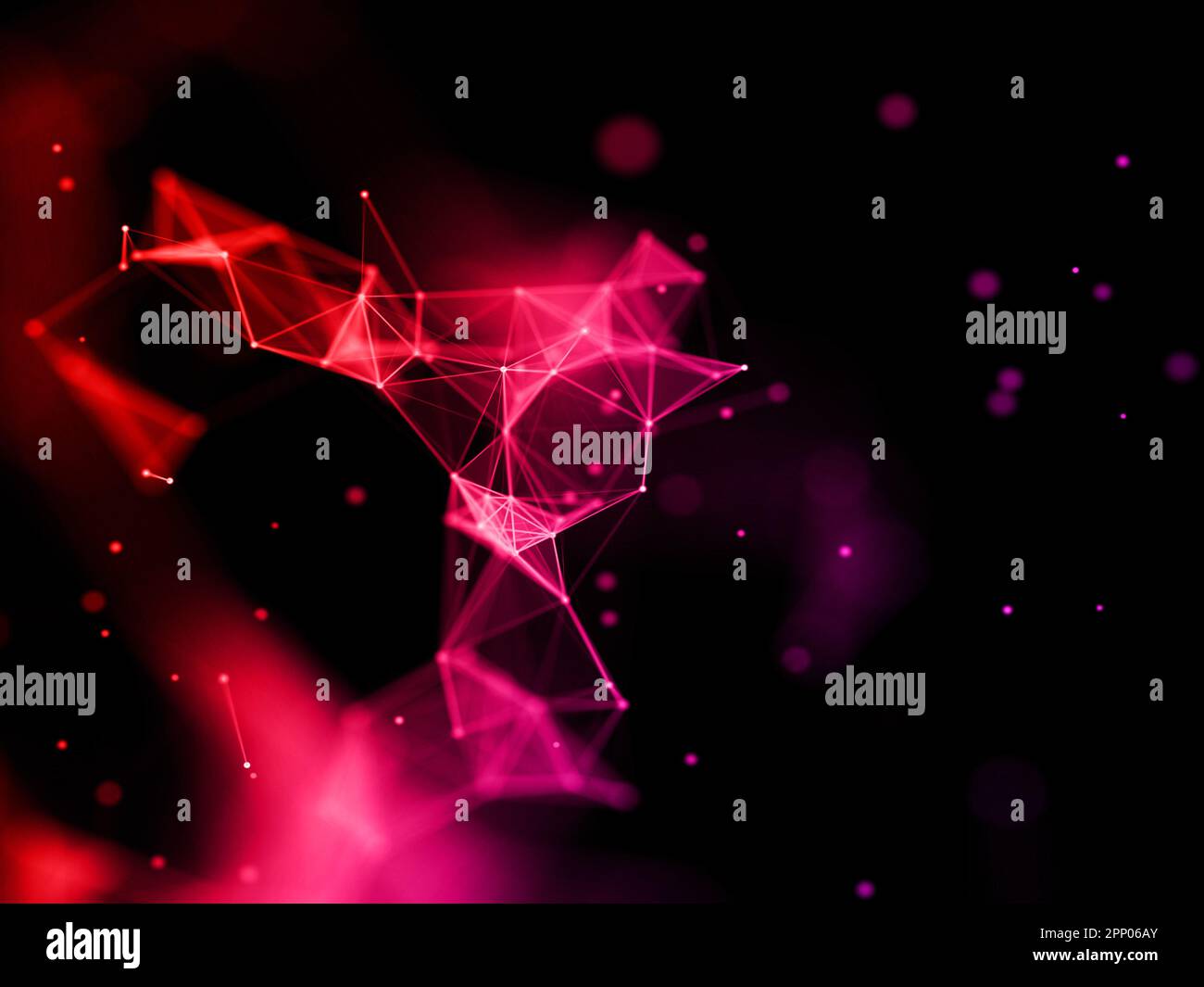 3D render of an data abstract background with low poly plexus design Stock Photo - Alamy