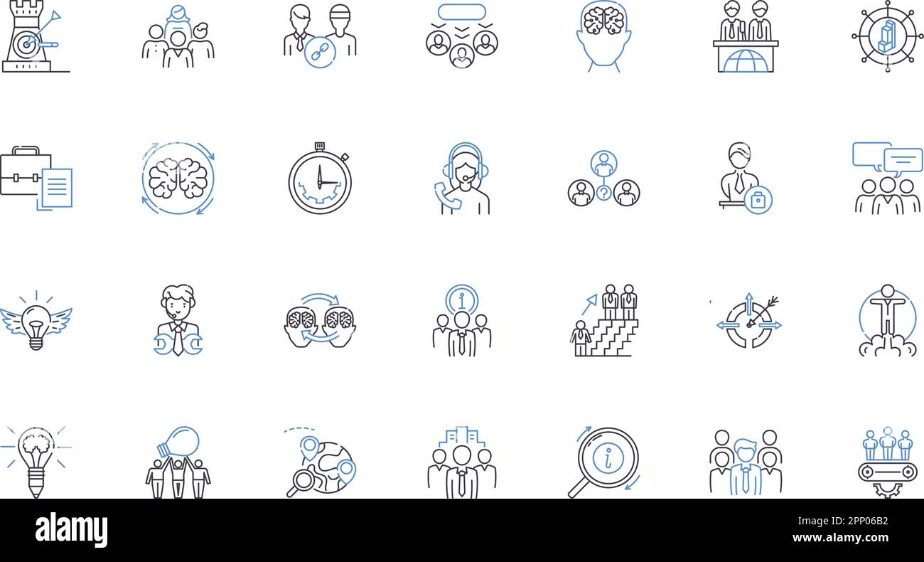 Professional affiliation line icons collection. Membership ...