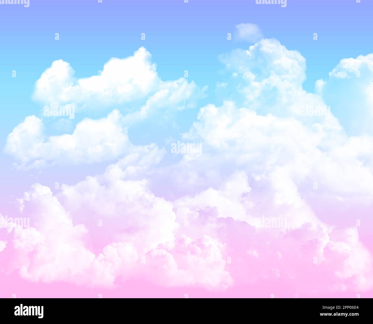 Abstract gradient sky background with cotton candy clouds design Stock ...