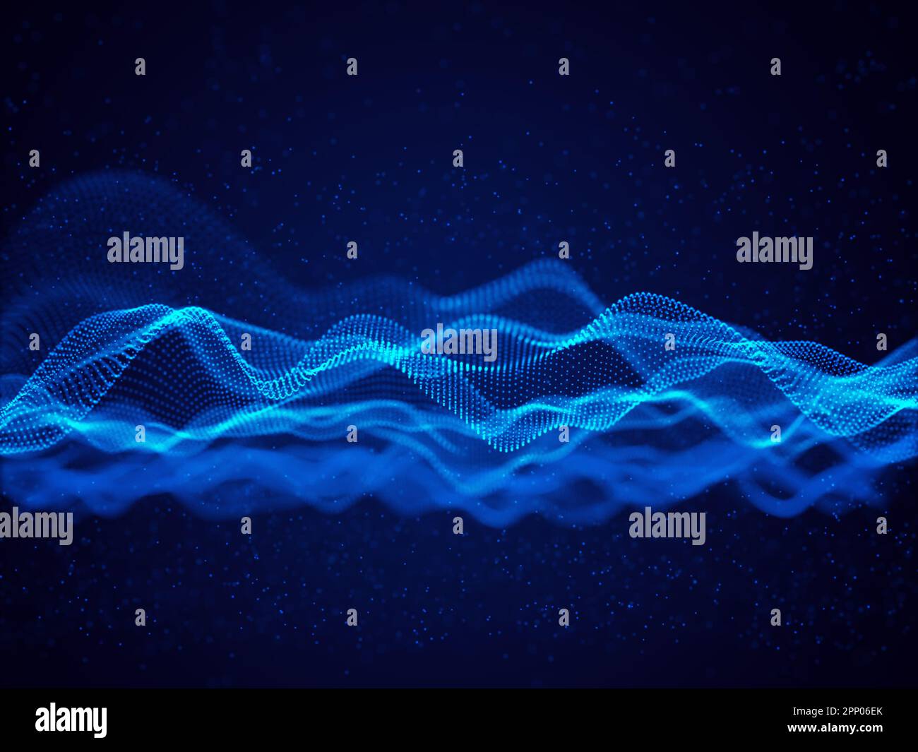 3D render of a futuristic background with flowing particles. Data ...