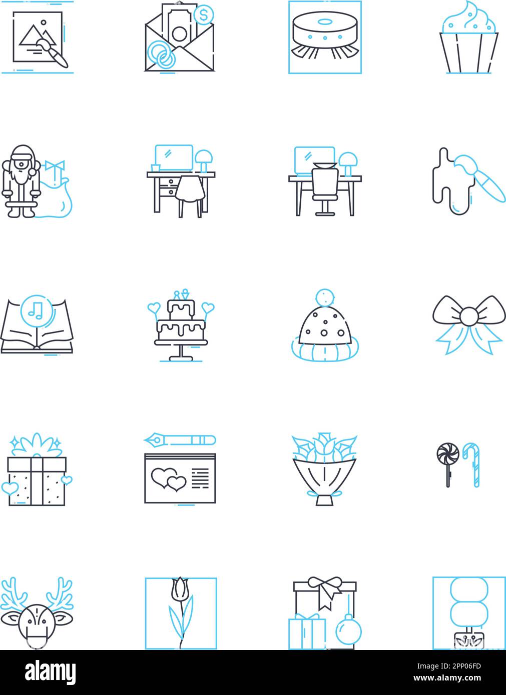 Graphic Compnts Linear Icons Set Vector Raster Font Color Texture