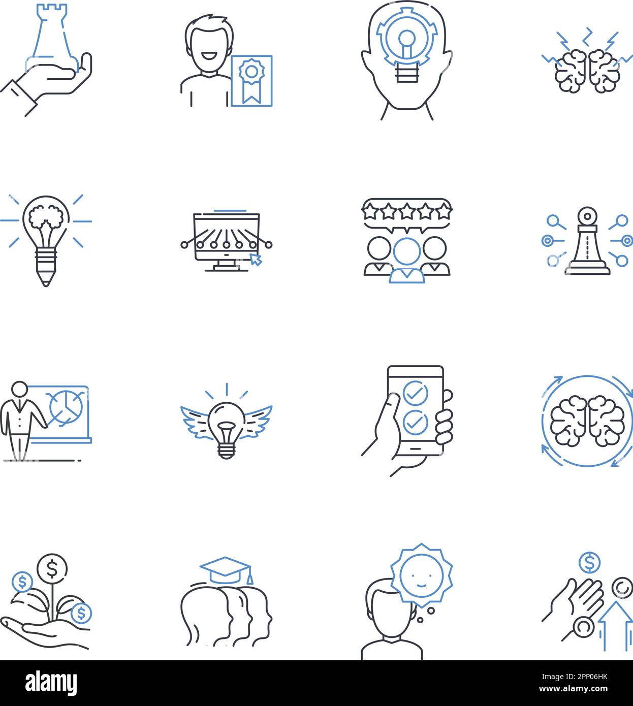Conglomeration Expansion Line Icons Collection Agglomeration Mergers