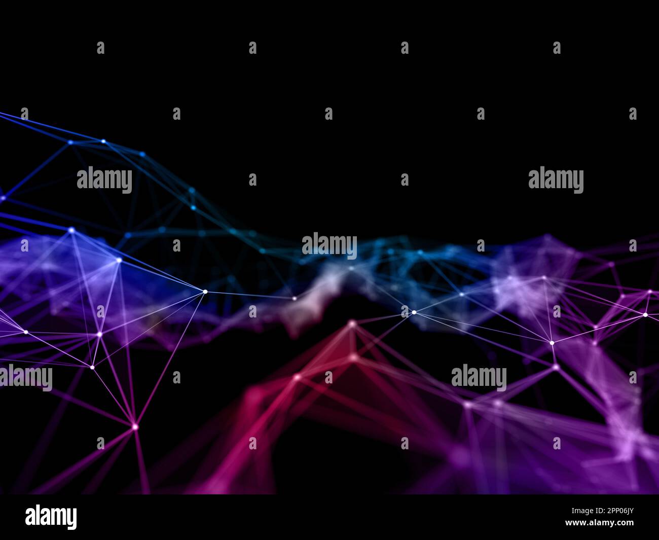 3D render of a network data communications background with plexus design Stock Photo - Alamy