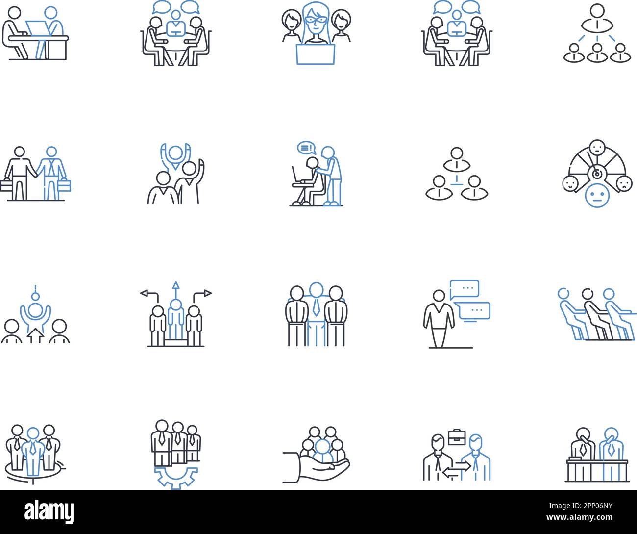 Affiliation line icons collection. Partnership, Alliance, Collaboration ...