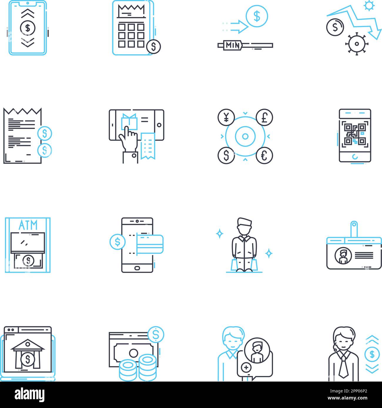 Market Segmentation Linear Icons Set Demographics Psychographics