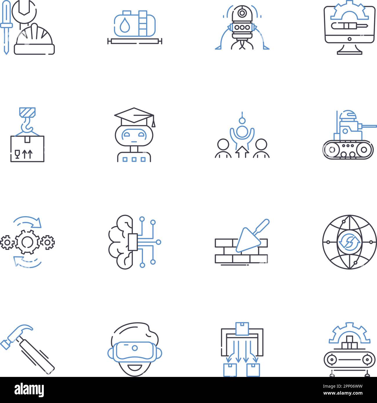 Biotechnology line icons collection. Genetic Engineering, Cloning, Gene ...