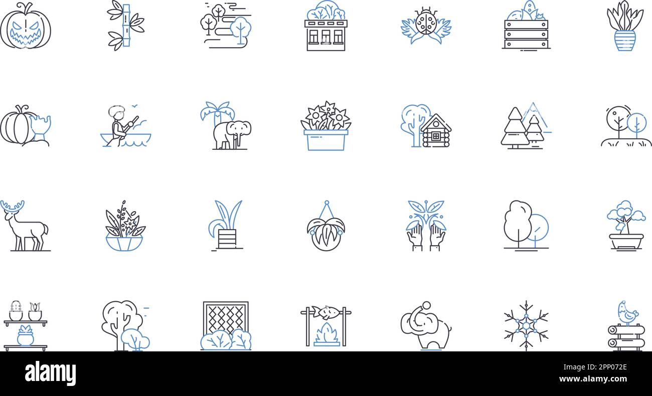 Greenery line icons collection. Environment, Nature, Green ...