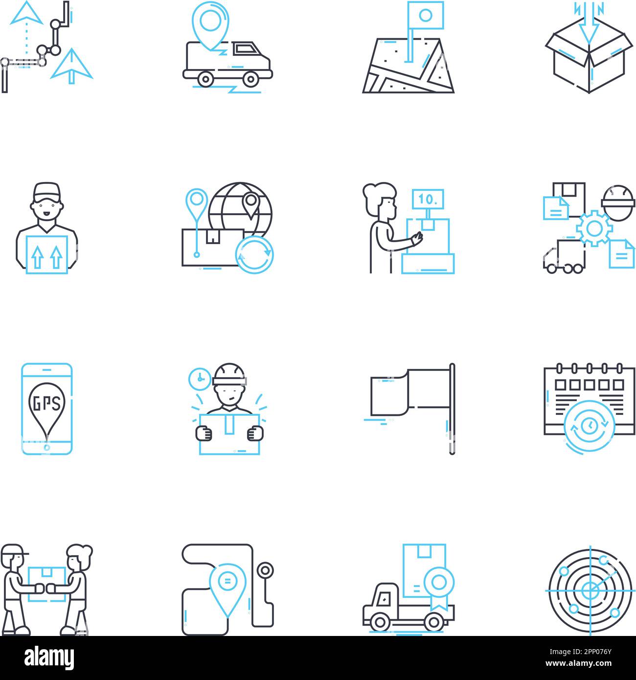 Guidebook linear icons set. Handbook, Directory, Almanac, Encyclopedia ...