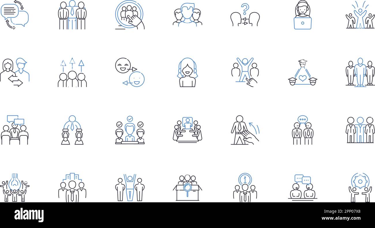 Empowerment coach line icons collection. Motivation, Confidence ...