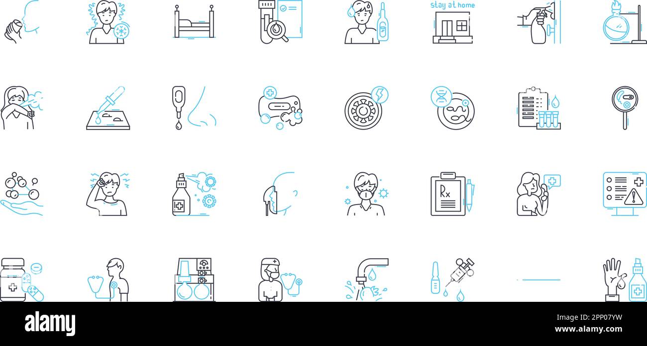 Germs linear icons set. Bacteria, Viruses, Pathogens, Contamination ... Germs linear icons set. Bacteria, Viruses, Pathogens, Contamination ...