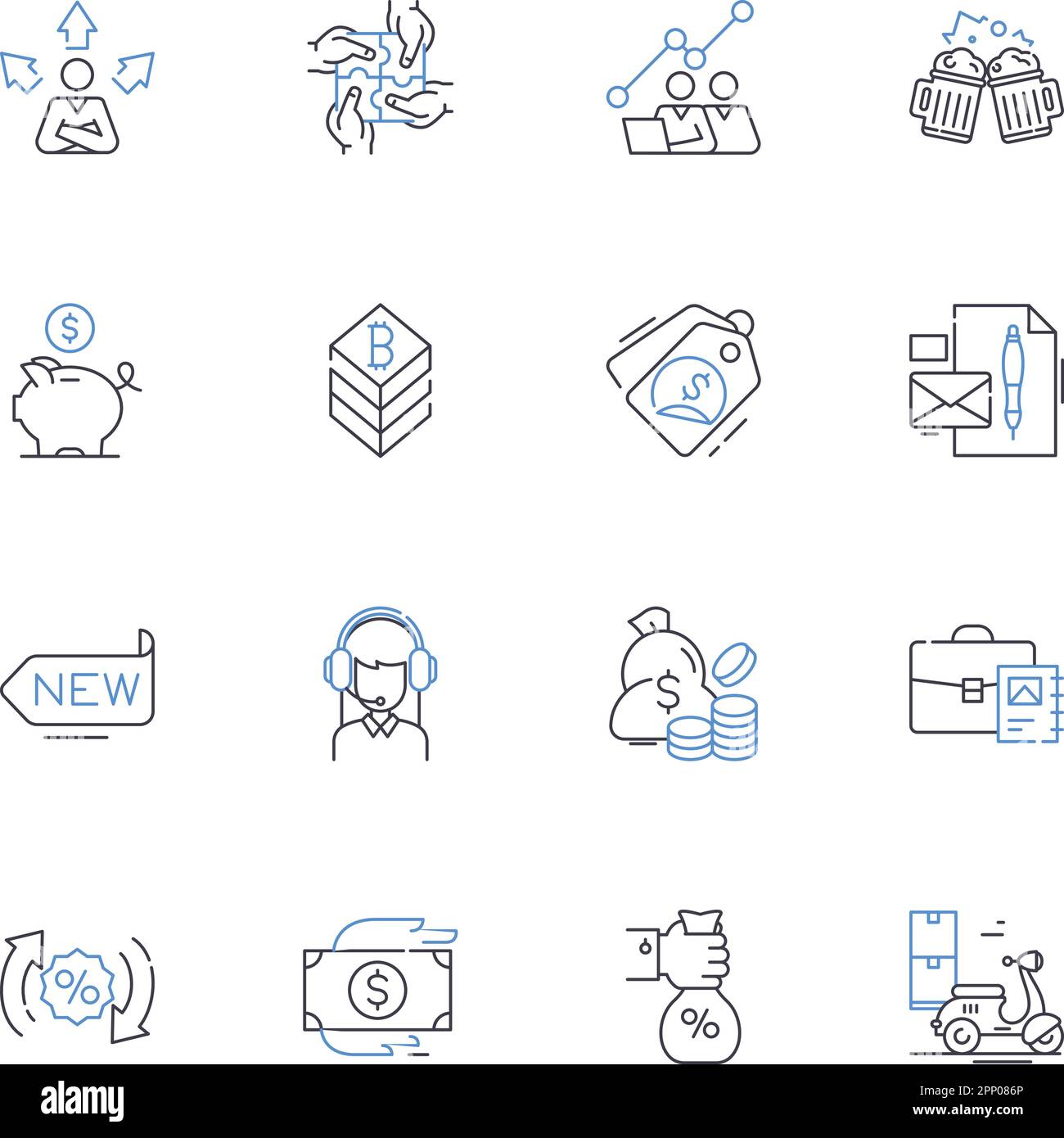 Referral rewards line icons collection. Incentives, Promotion, Benefits ...