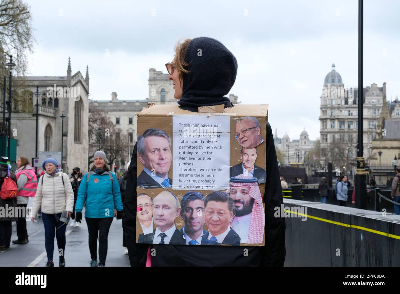 London, United Kingdom. 21st Apr, 2023. A person poses for a picture ...