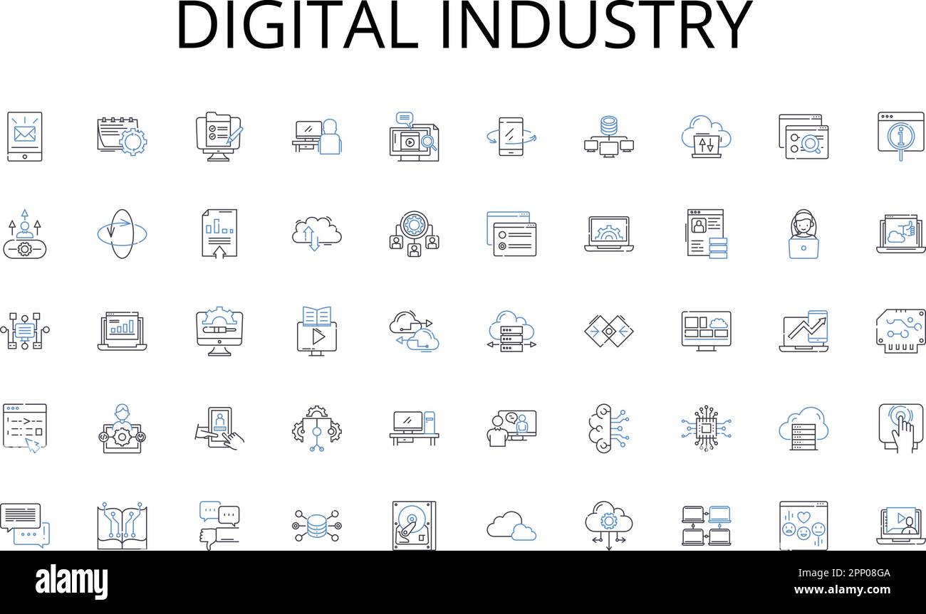 Digital industry line icons collection. Seamless, Effortless ...