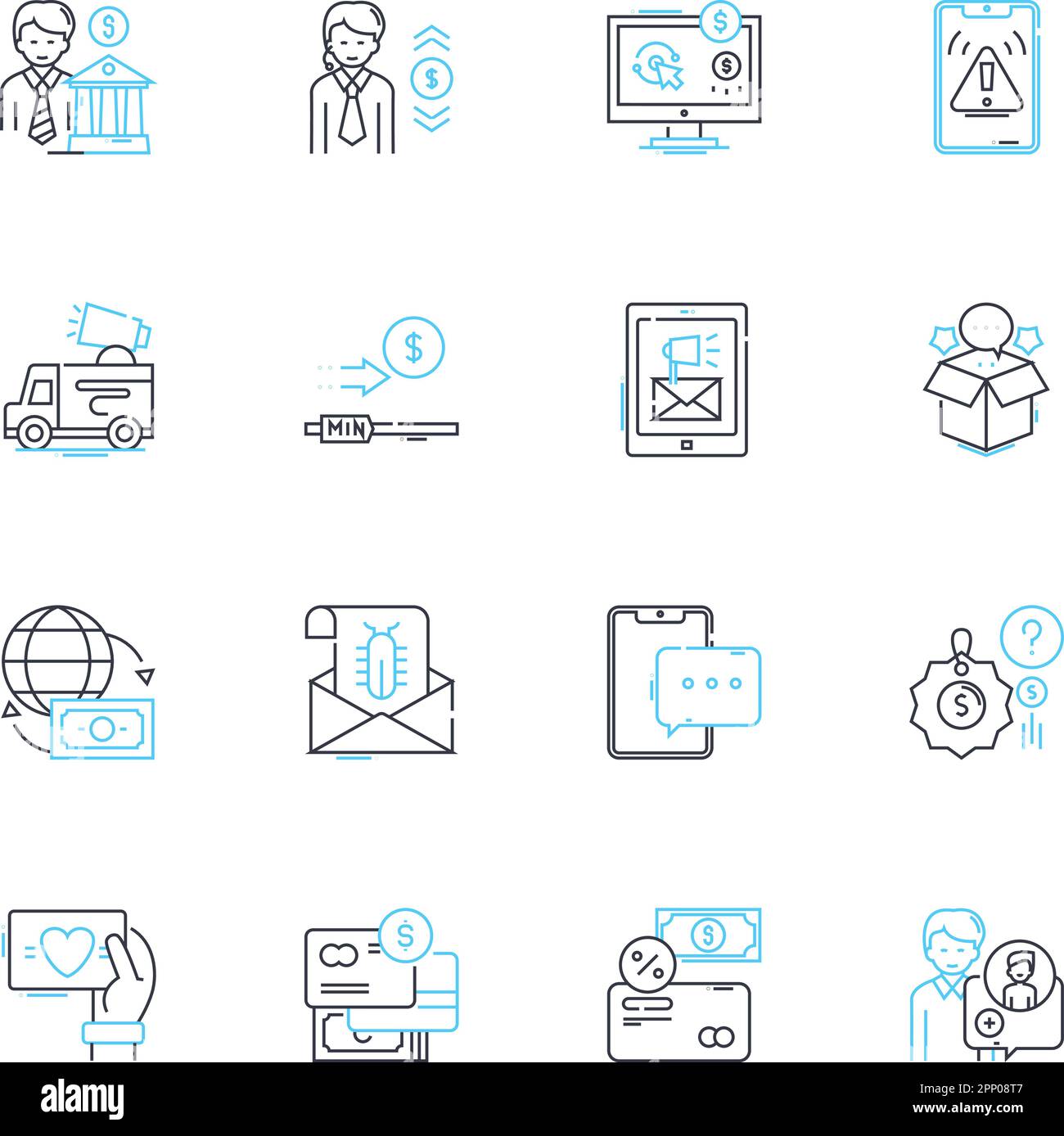 E-commerce platform linear icons set. Online, Shopping, Marketplace ...