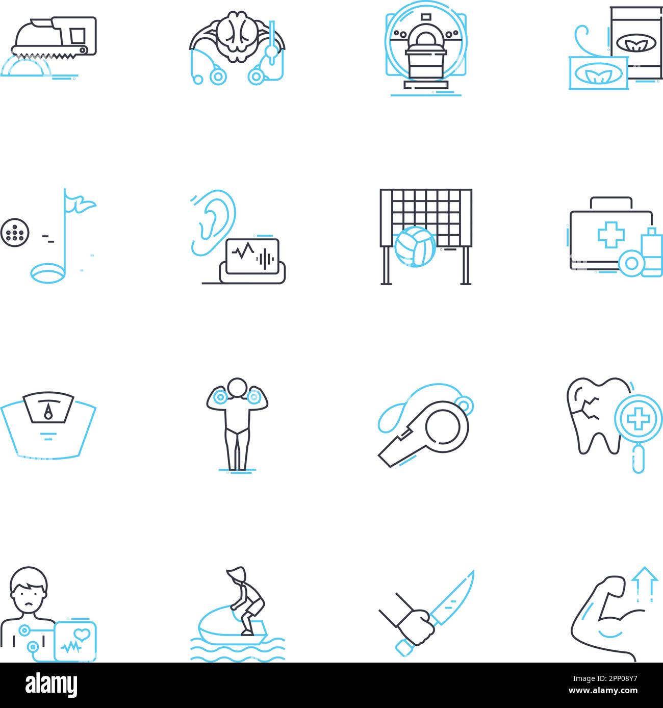 Balanced living linear icons set. Harmony, Equilibrium, Wellness ...