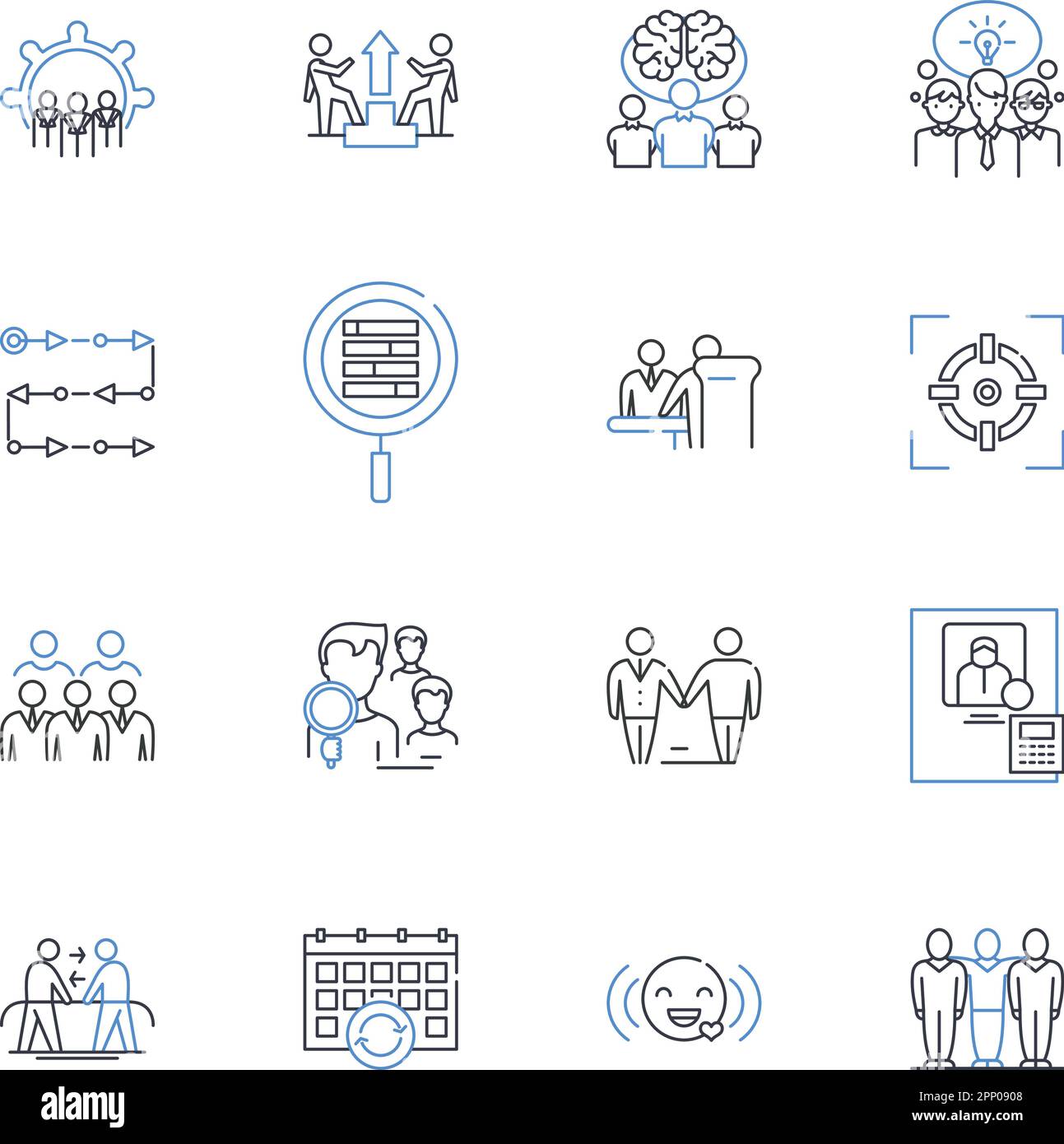 Commercial institution line icons collection. Bank, Credit Union ...