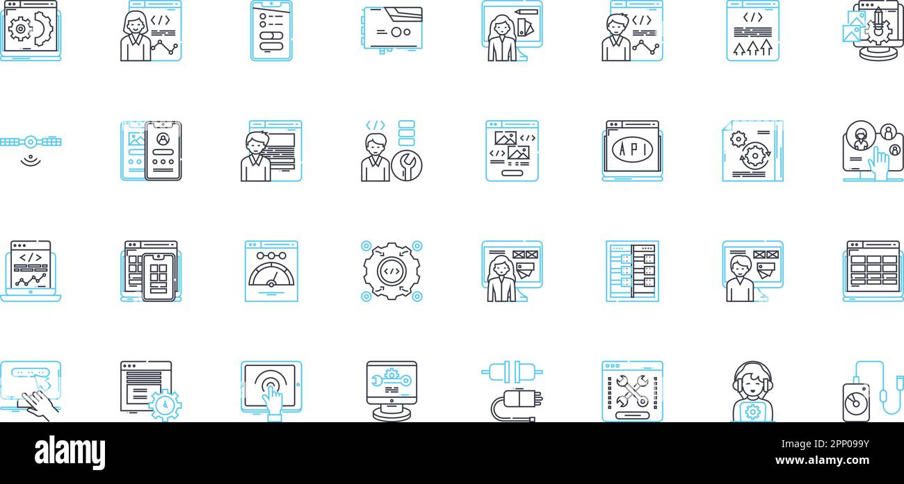 Individual growth linear icons set. Self-improvement, Personal ...