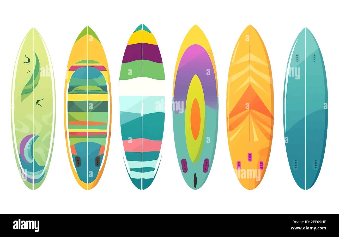 set vector illustration of table multi colored lamp isolate on white ...