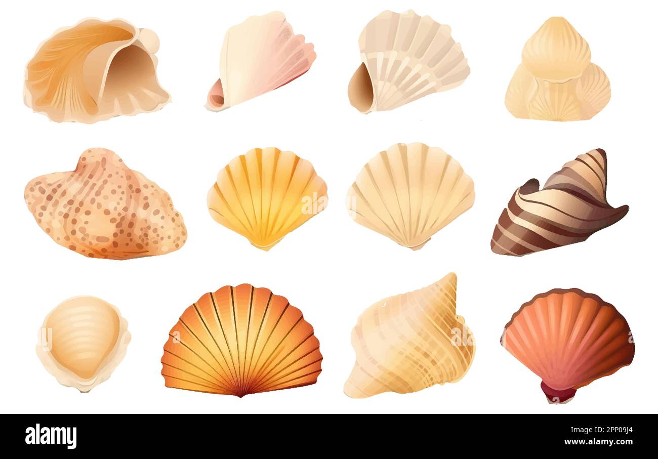 set vector illustration of table multi colored lamp isolate on white ...