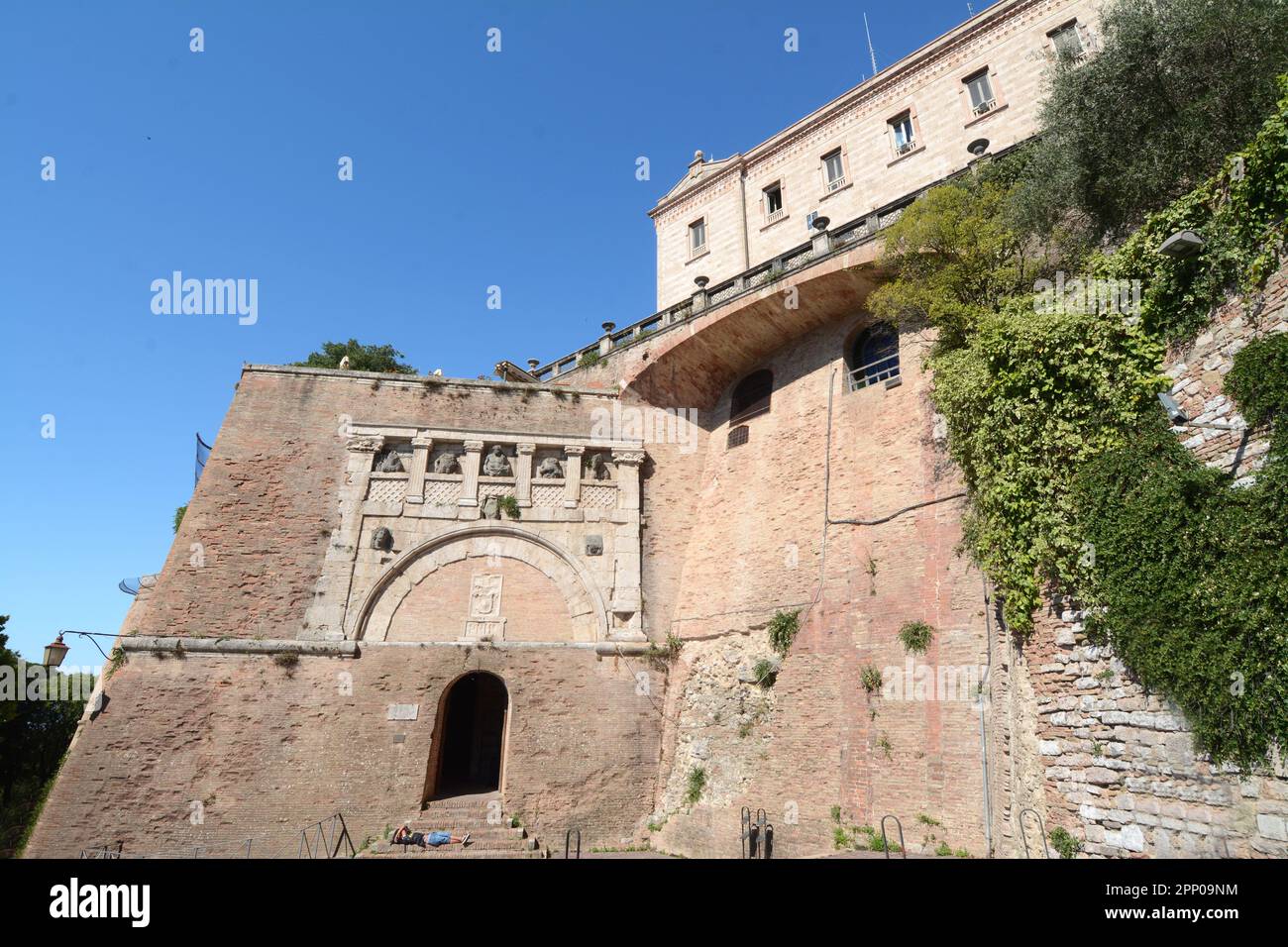 the Marzia gate which is one of the ancient gates of the Etruscan walls ...