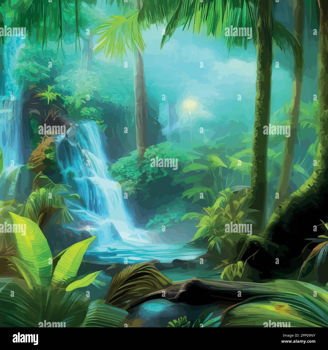 Flows to leaf river Stock Vector Images - Alamy