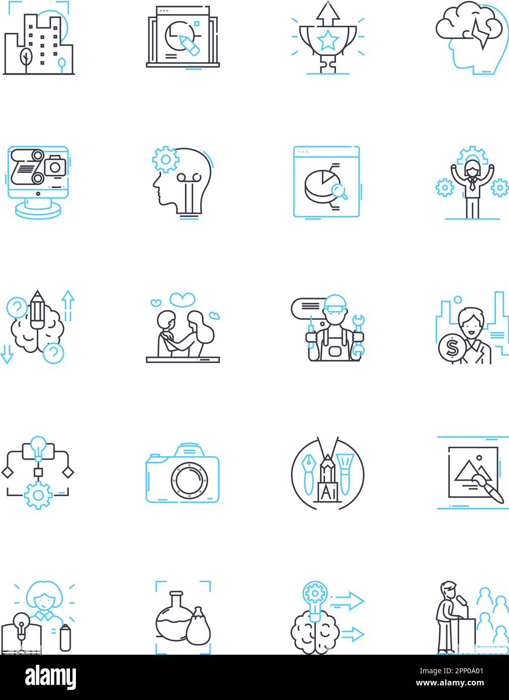 Travelogue linear icons set. Adventure, Culture, Wanderlust ...