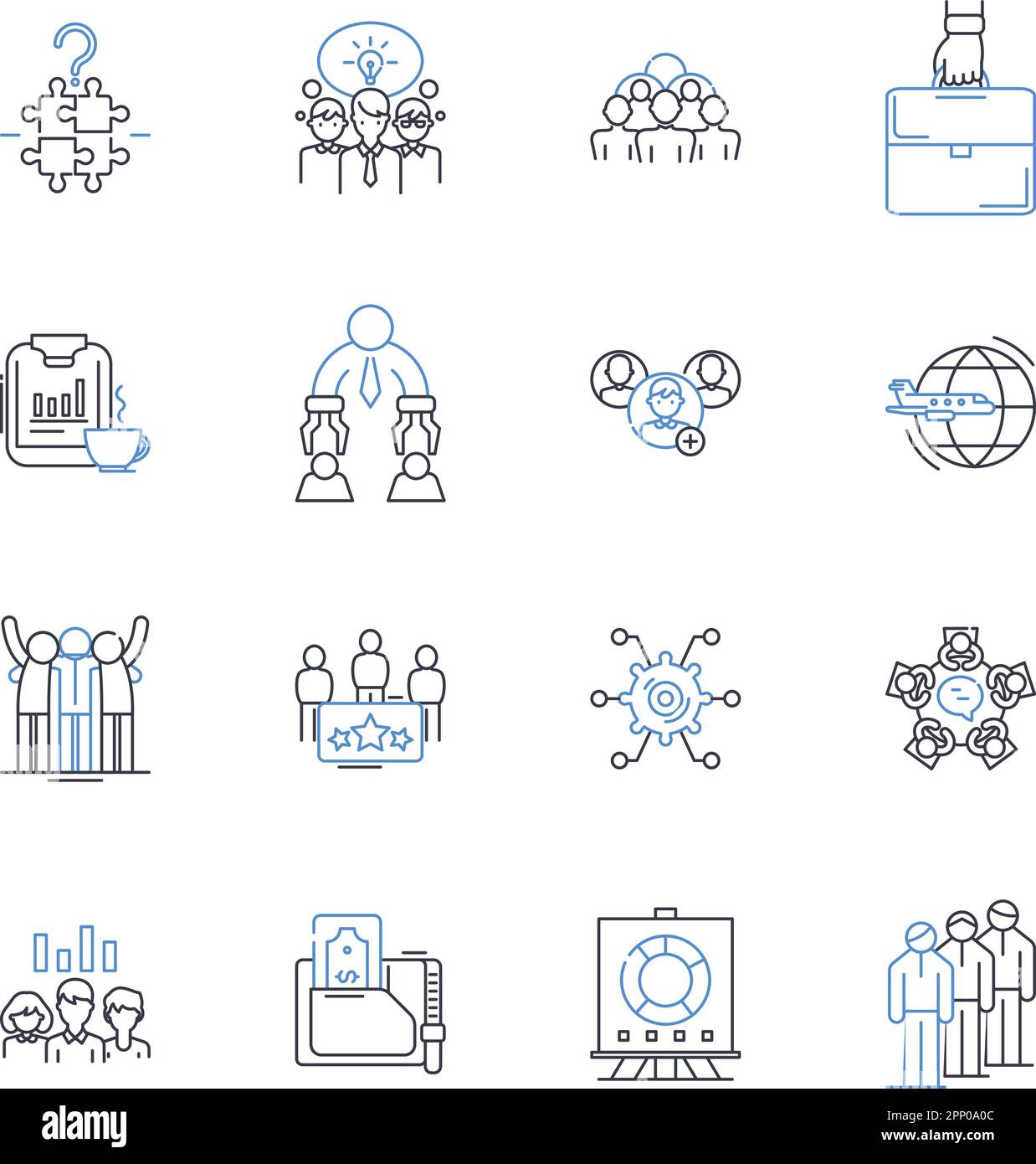 Financial report line icons collection. Profit, Loss, Revenue, Expense ...