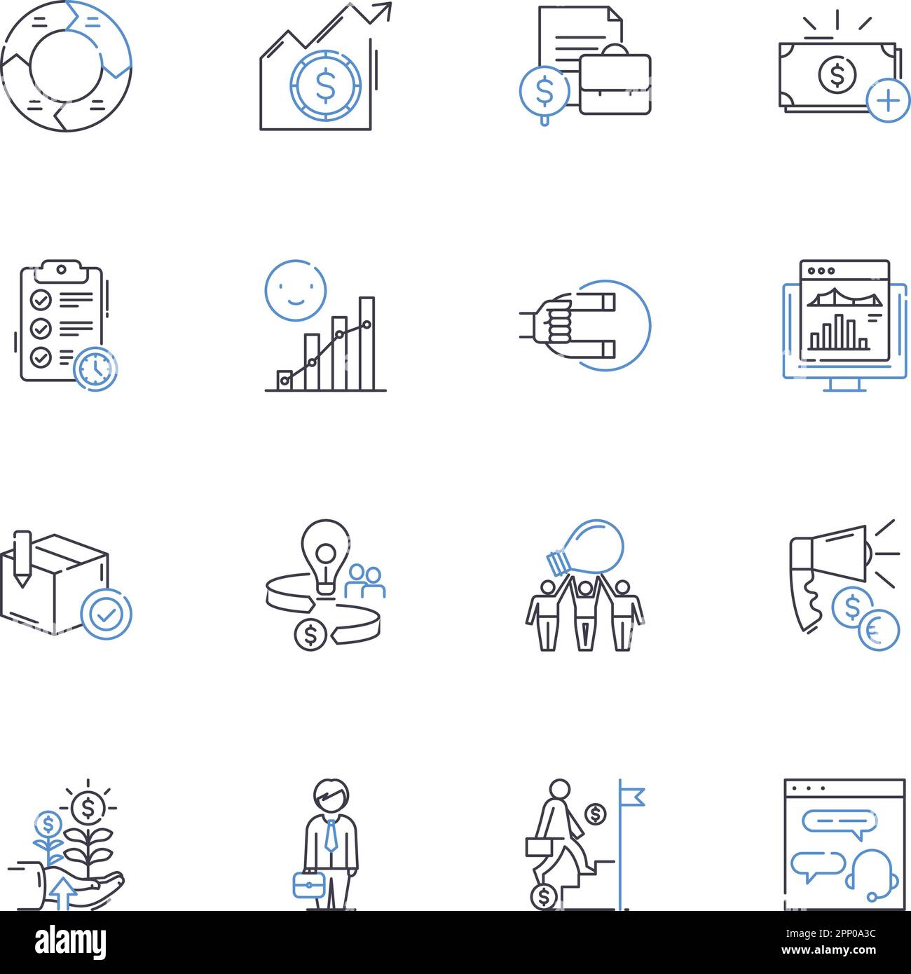 Venture capital line icons collection. Investment, Funding ...