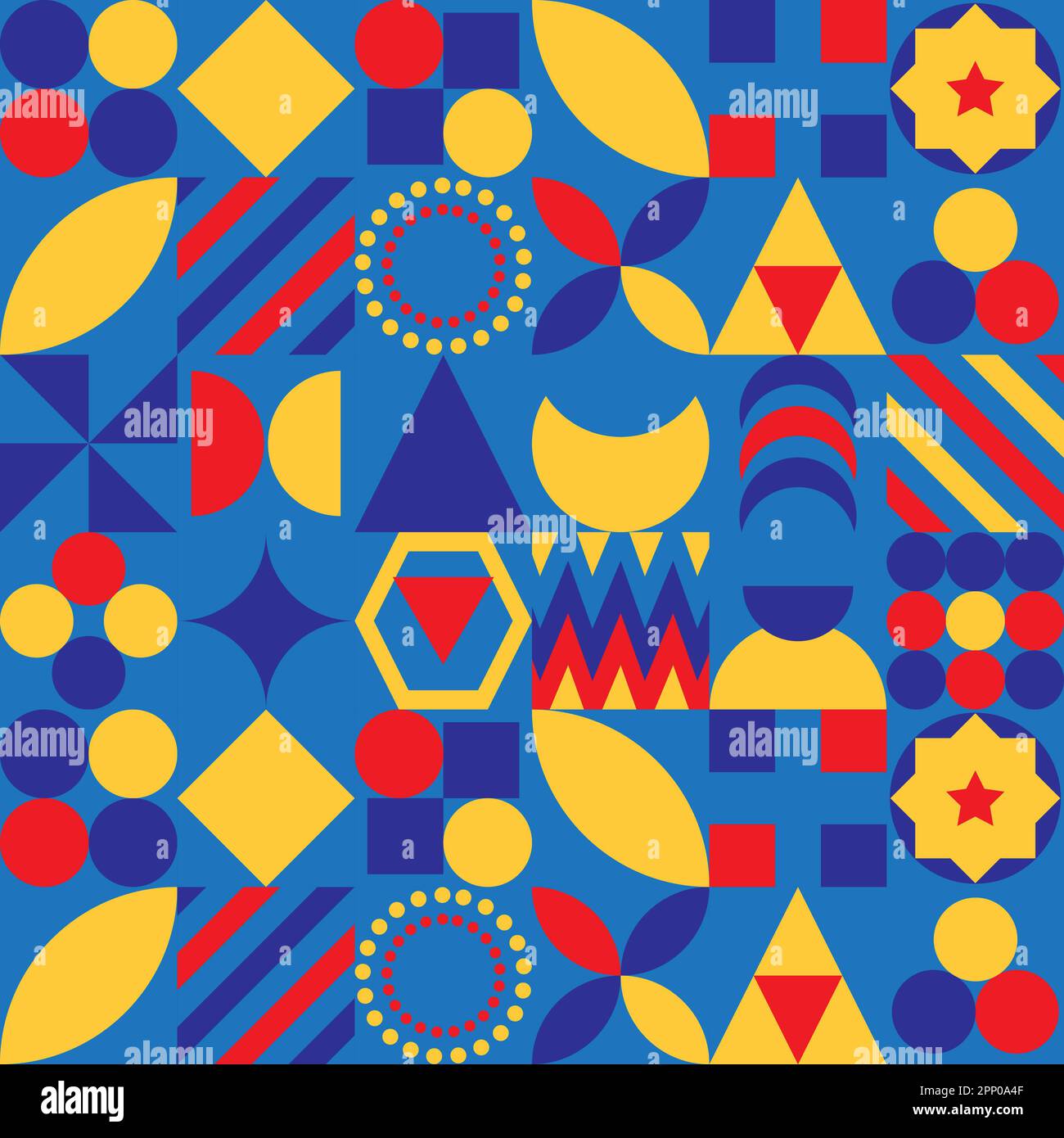 Flat mosaic pattern design Flat colorful geometric mosaic tiles pattern ...