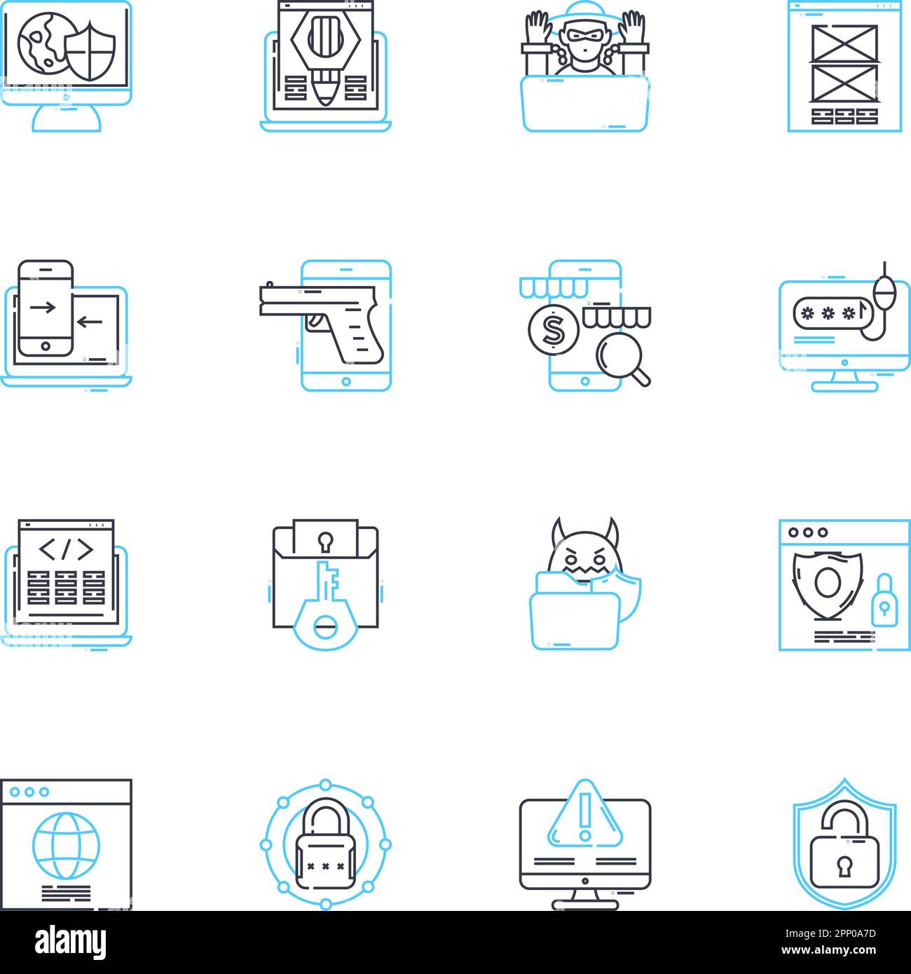 Information age linear icons set. Connectivity, Digitization ... Information age linear icons set. Connectivity, Digitization ...