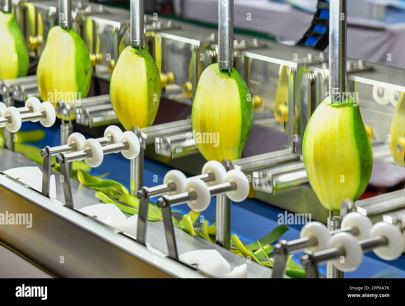 Automatic mango peeler machine production line on equipment machinery ...