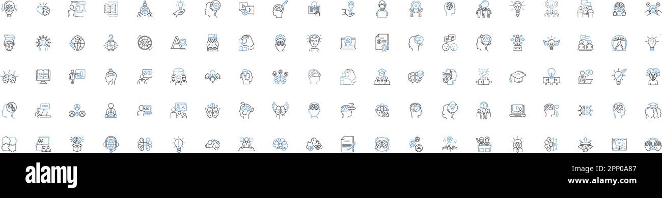 Attitude line icons collection. Confidence, Determination, Optimism ...