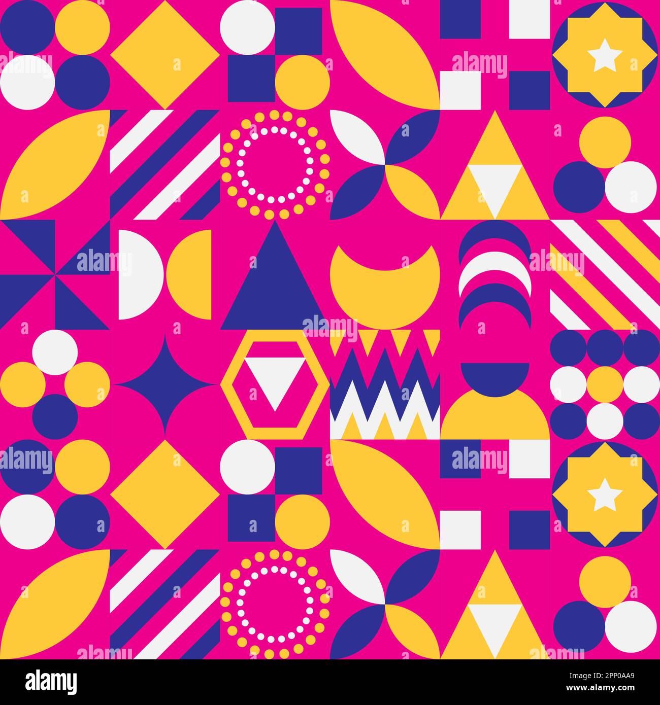 Flat mosaic pattern design Flat colorful geometric mosaic tiles pattern ...