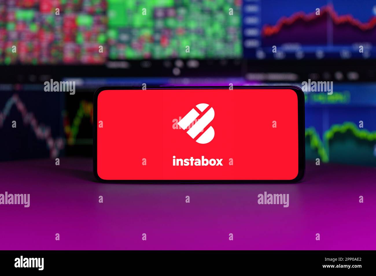 InstaBox Company financial success in front of charts background Stock ...